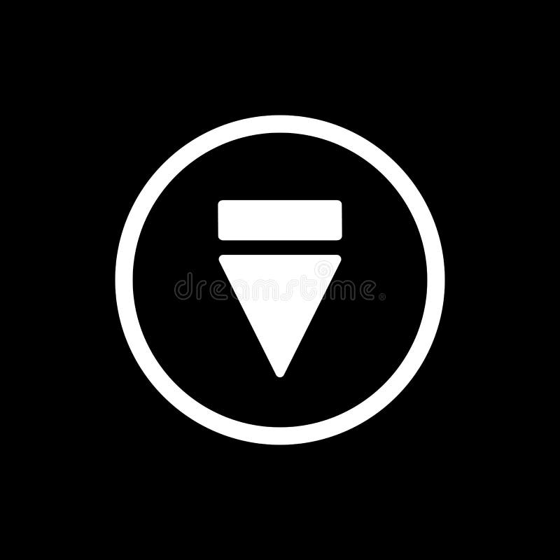 Eject Solid Style Icon stock vector. Illustration of control - 292614142