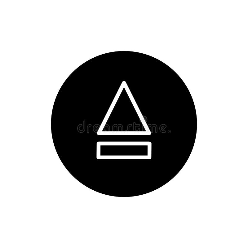 Eject Solid Style Icon stock vector. Illustration of control - 292614142