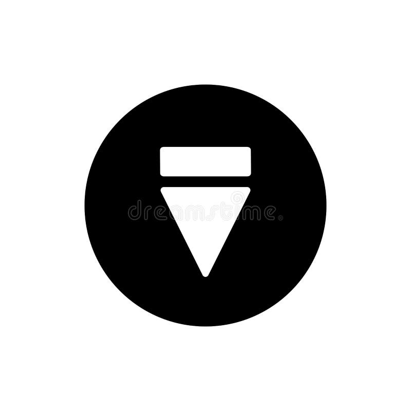 Eject Solid Style Icon stock vector. Illustration of control - 292614142