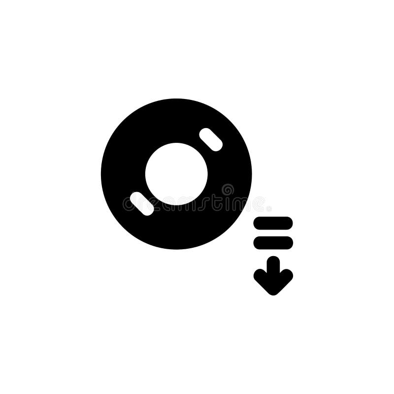 Eject Solid Style Icon stock vector. Illustration of control - 292614142