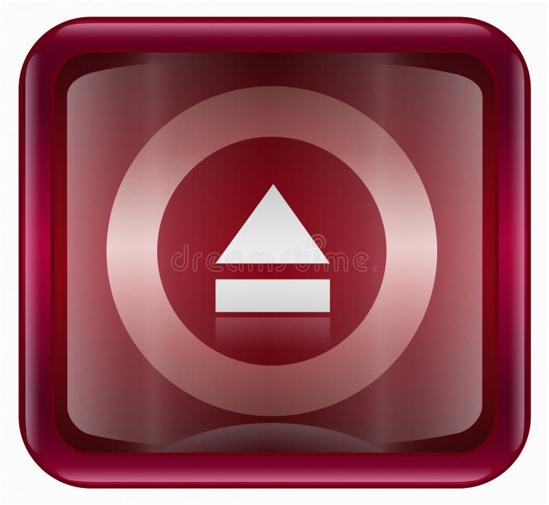 Eject Icon Vector Image Round 3d Button With Metal Frame Stock Vector