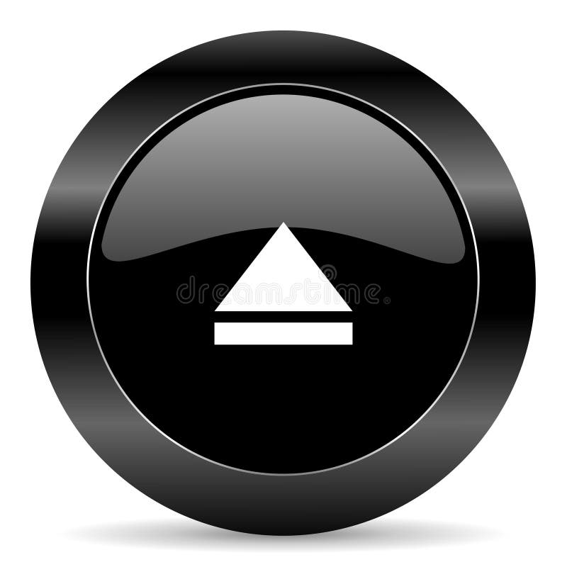 Eject Icon Vector Image Round 3d Button with Metal Frame Stock Vector ...