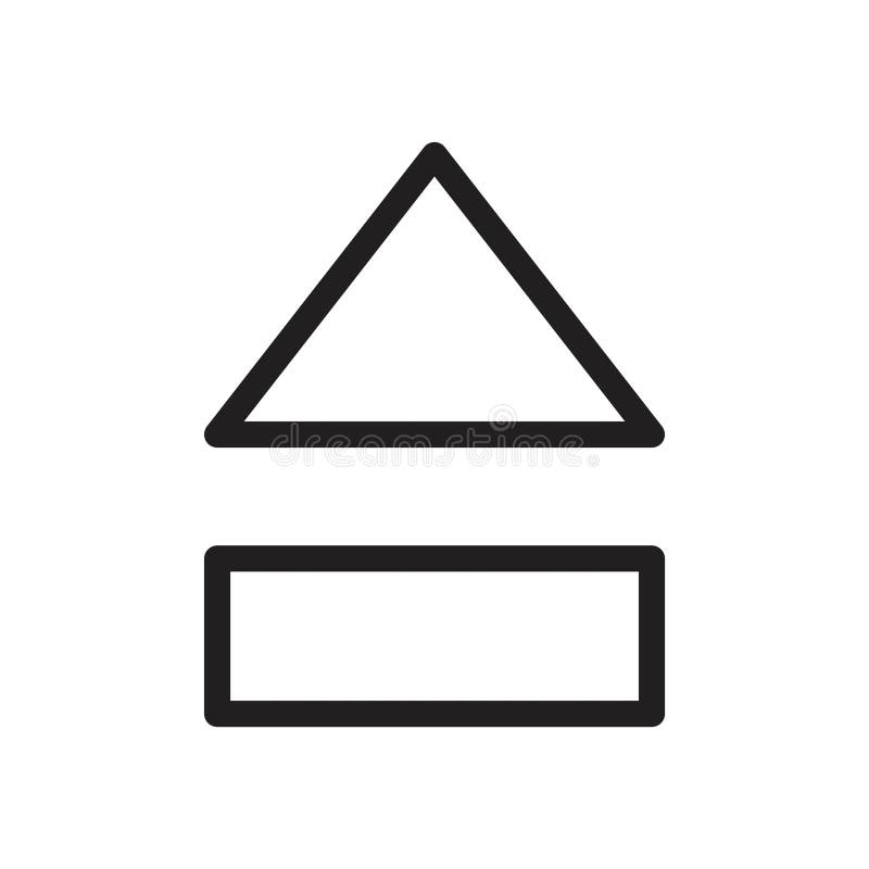 Eject Icon Flat Line Illustration Stock Illustration - Illustration of ...