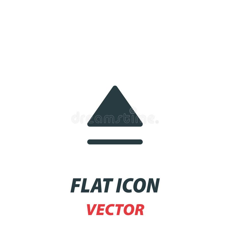 Eject Icon in a Flat Style. Vector Illustration Pictogram on White ...