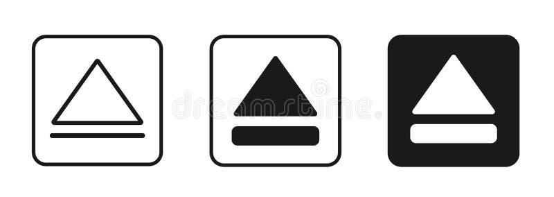 Eject Icon Set, Flat Eject Sign Symbol â€“ Vector Stock Vector ...