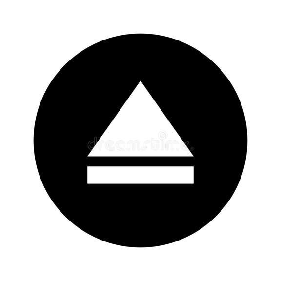 Eject Icon, Eject Symbol in Circle Shape, Eject Icon for Graphic Media ...