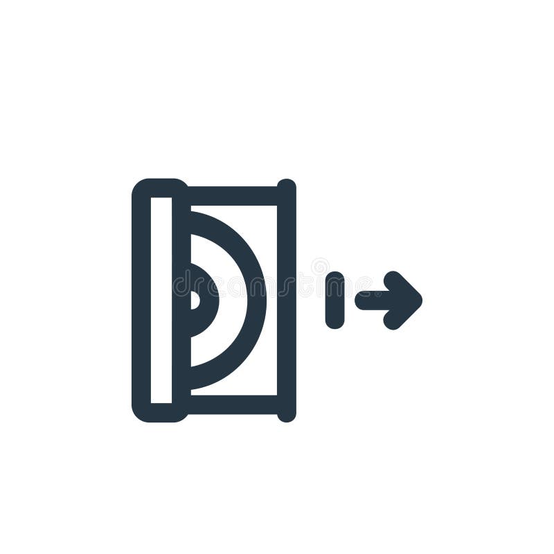 Eject Icon Vector from Disc Tool Line Concept. Thin Line Illustration ...