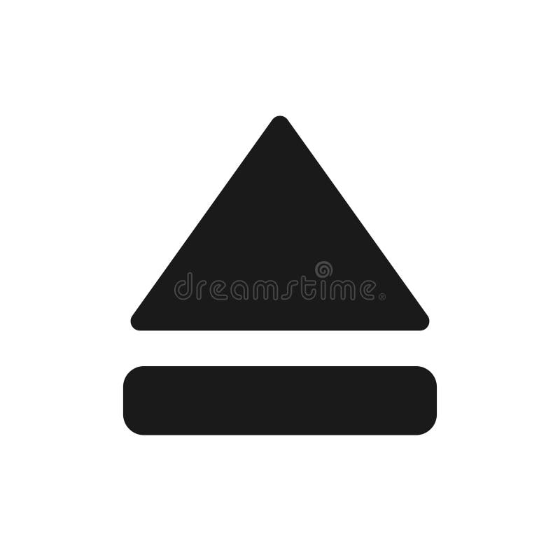 Eject Icon Vector Image Round 3d Button With Metal Frame Stock Vector