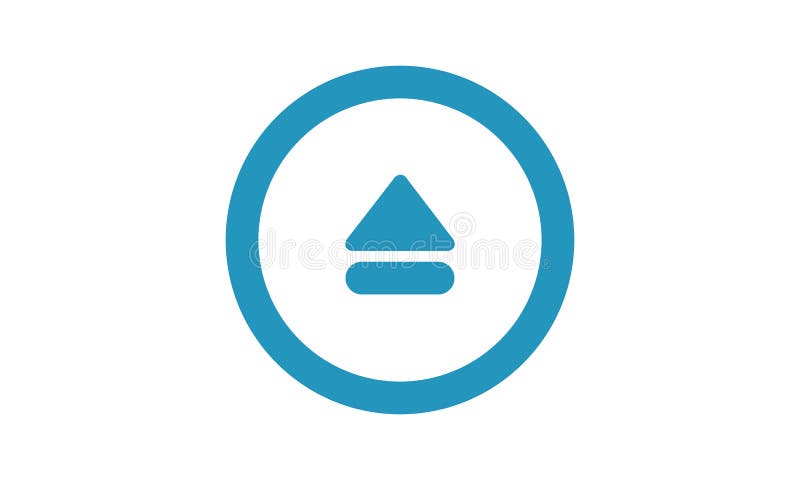 Eject Icon Vector Illustration Design Flat Eject Icon Vector Stock