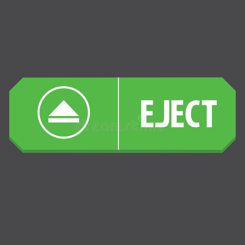 Eject Button Icon. Outline Solid Eject Button Vector Icon. On White ...