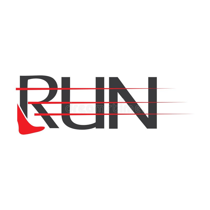 Ejecutar Vector De Plantilla De Logotipo Ilustración del Vector ...