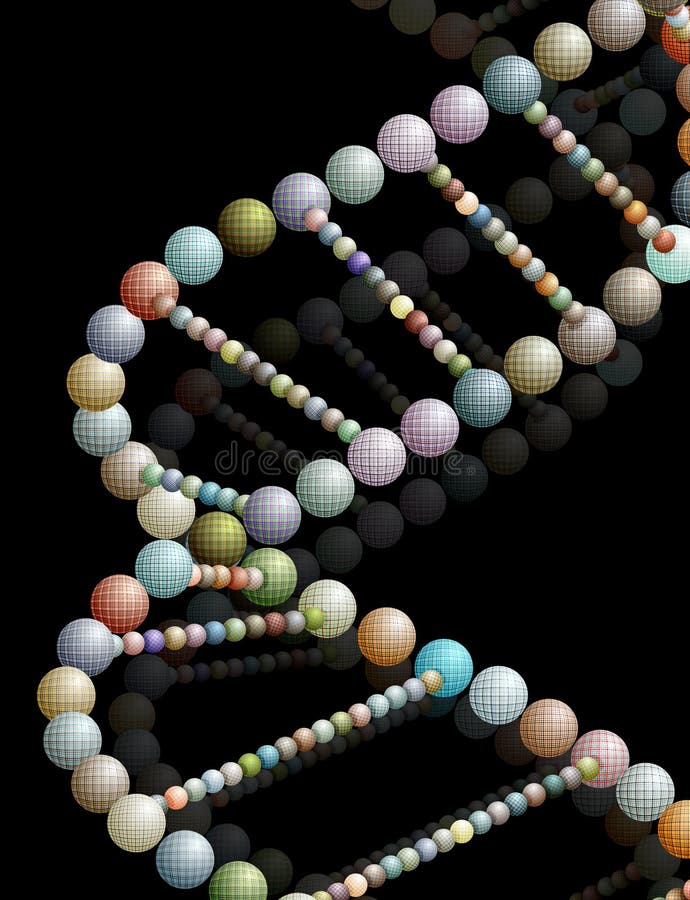 Estructura Helicoidal De La DNA Stock de ilustración - Ilustración de ...