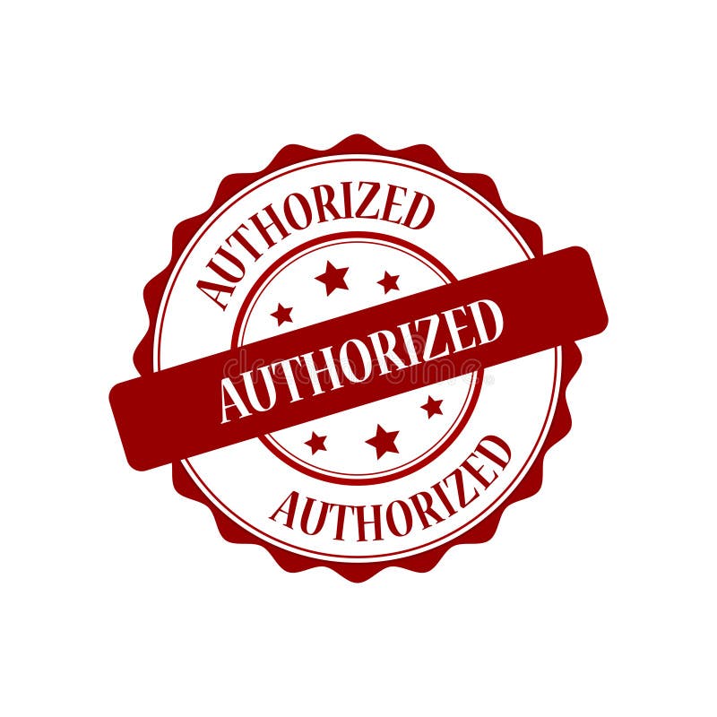 Sello autorizado ilustración del vector. Ilustración de vector - 153852031