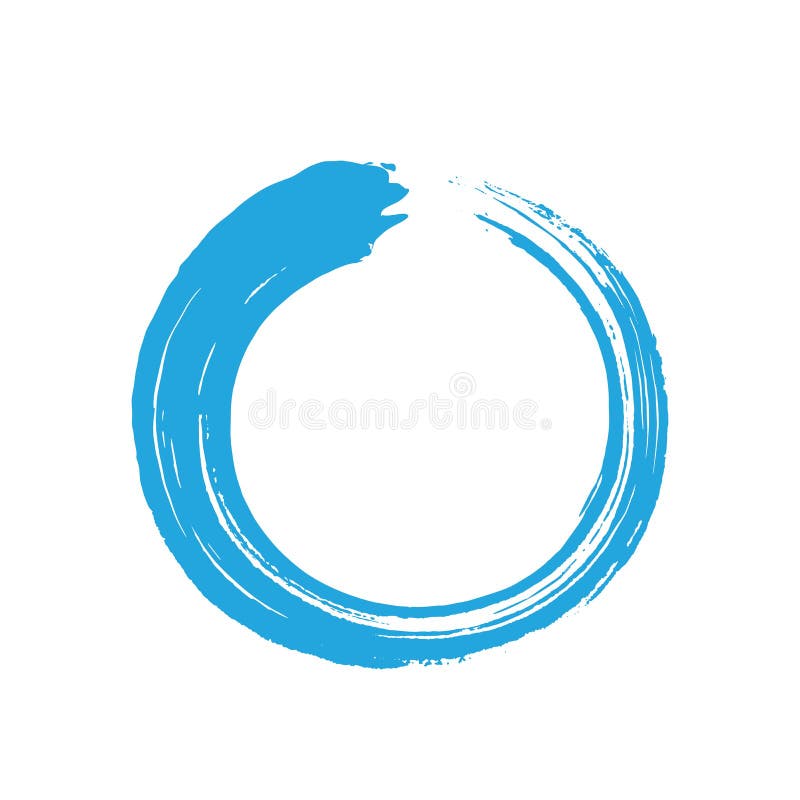 Ejemplo Azul De Zen Enso Circle Brush Vector Ilustración del Vector ...