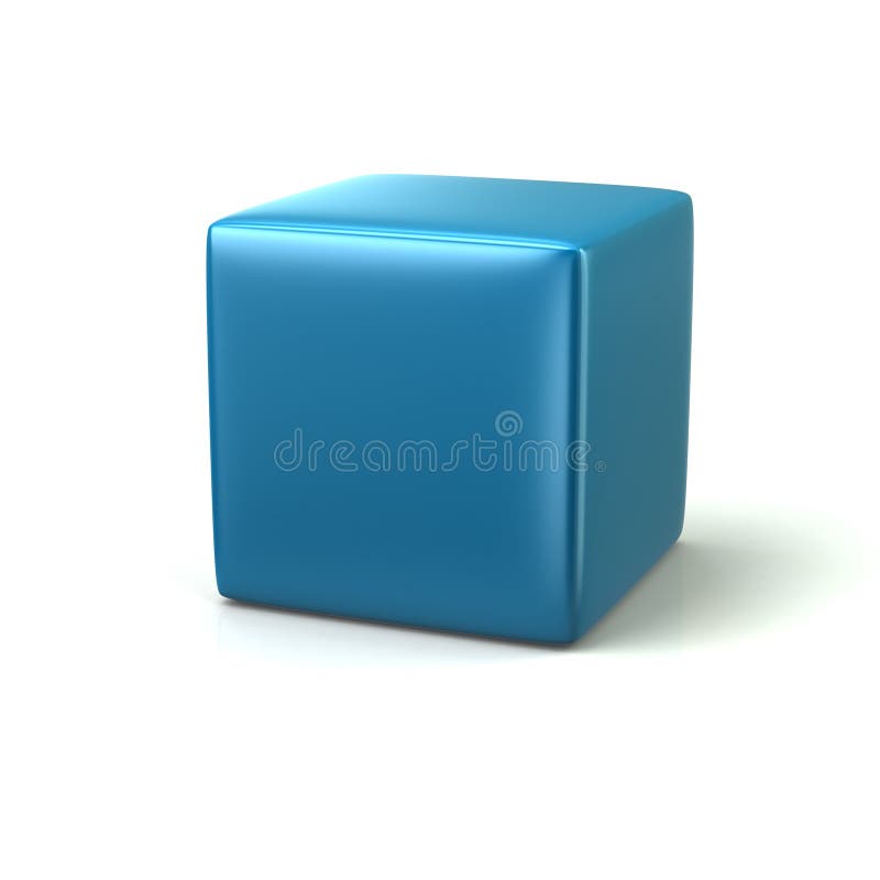 Ejemplo azul del cubo 3d stock de ilustración. Ilustración de fondo ...