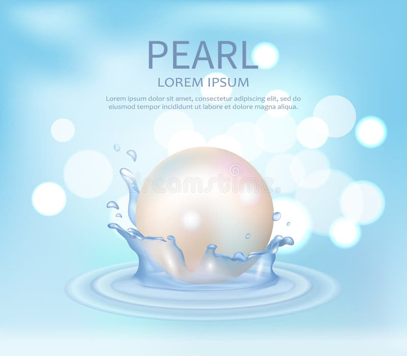 Ejemplo Brillante Blanco Enorme Del Vector De La Perla Ilustración del ...