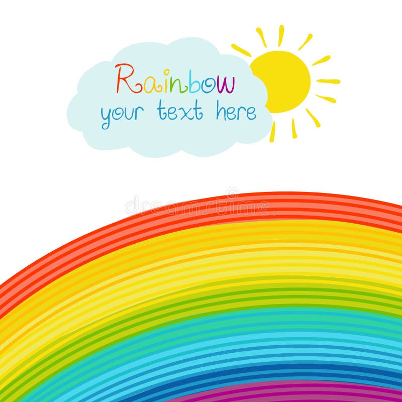 Arco Iris Brillante Con El Cielo Azul, El árbol Y La Hierba Verde Vector Ilustración del Vector ...