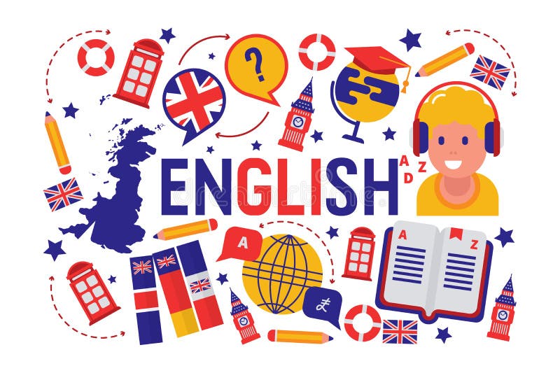 Ejemplo Británico Del Vector De La Clase Del Aprendizaje De Idiomas ... Ejemplo Británico Del Vector De La Clase Del Aprendizaje De Idiomas ...