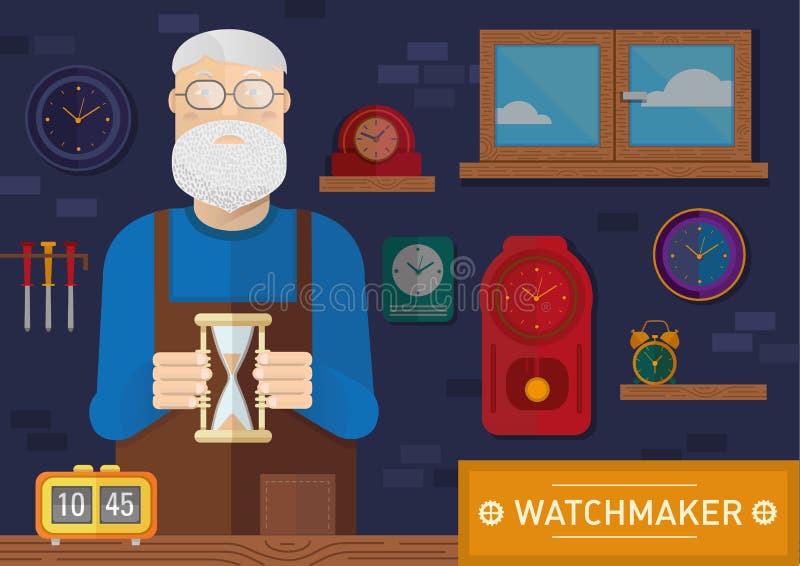 Relojero Ilustraciones Stock, Vectores, Y Clipart – (396 Ilustraciones ...