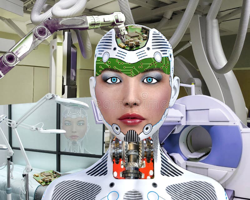 Ejemplo 3D De Android Que Es Actualizado Stock de ilustración ...