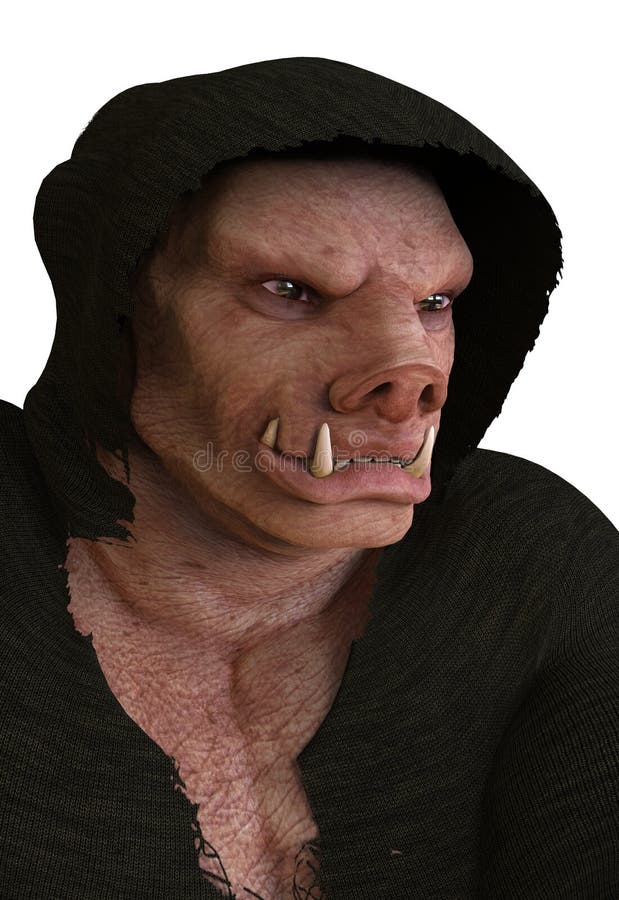 Ejemplo 3D De Un Monstruo Aislado En Blanco Stock de ilustración ...