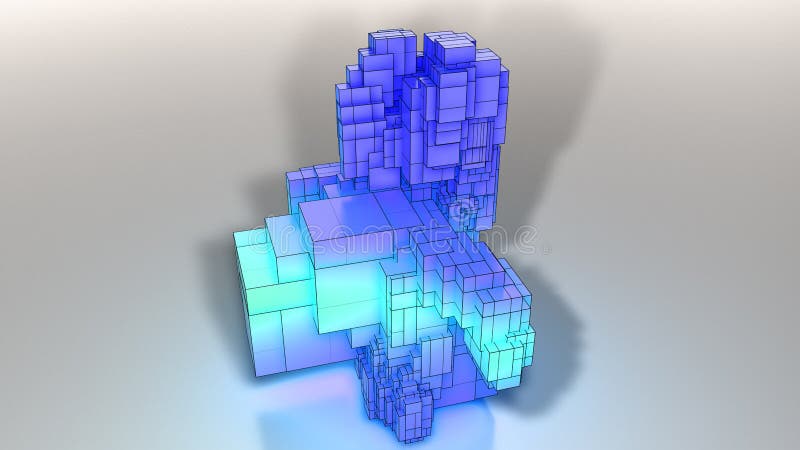 Ejemplo 3D Del Modelo Tridimensional Stock de ilustración - Ilustración ...