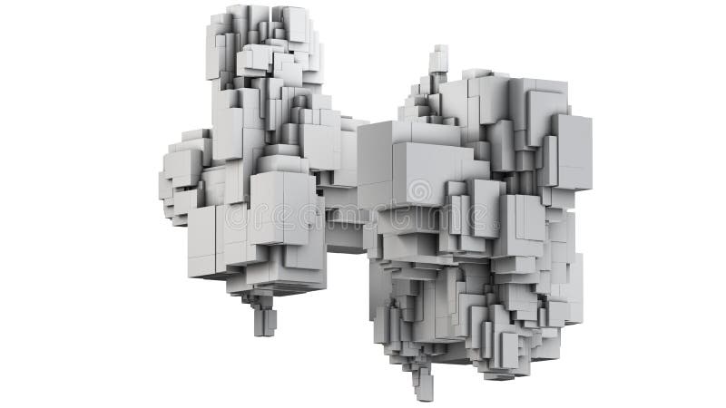 Ejemplo 3D Del Modelo Tridimensional Stock de ilustración - Ilustración ...