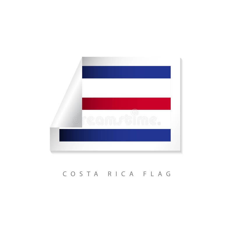 Ejemplo De Costa Rica Label Flags Template Design Ilustración del ...