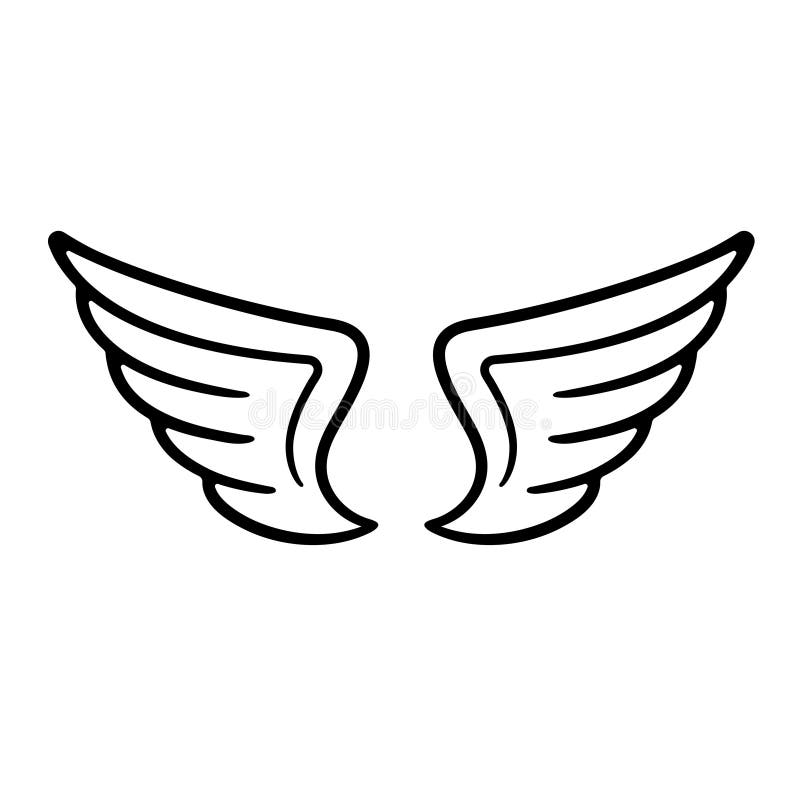Ejemplo de dos alas ilustración del vector. Ilustración de tolerancia ...