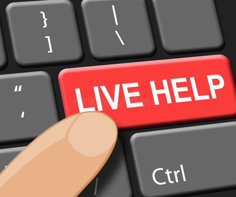 Ejemplo De La Ayuda 3d De Live Help Key Shows Immediate Stock de ...