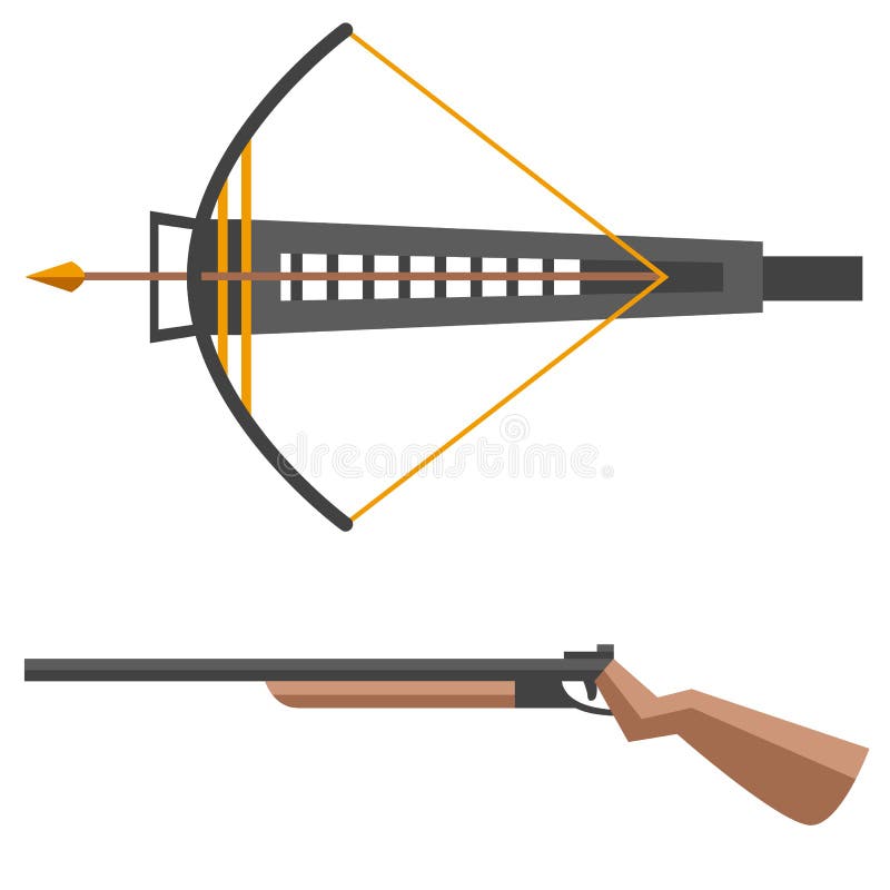 Ballesta y perno ilustración del vector. Ilustración de aislado - 70546923