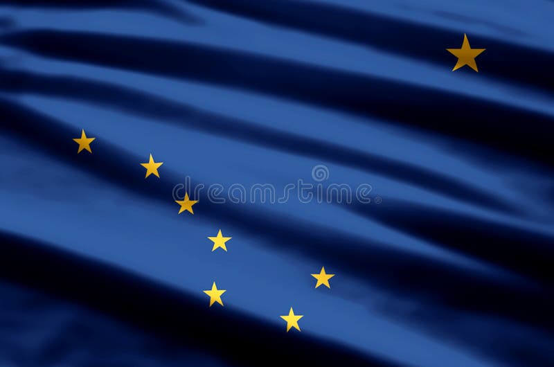 Ejemplo De La Bandera De Alaska Stock de ilustración - Ilustración de ...