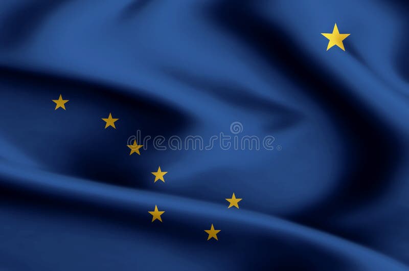 Ejemplo De La Bandera De Alaska Stock de ilustración - Ilustración de ...