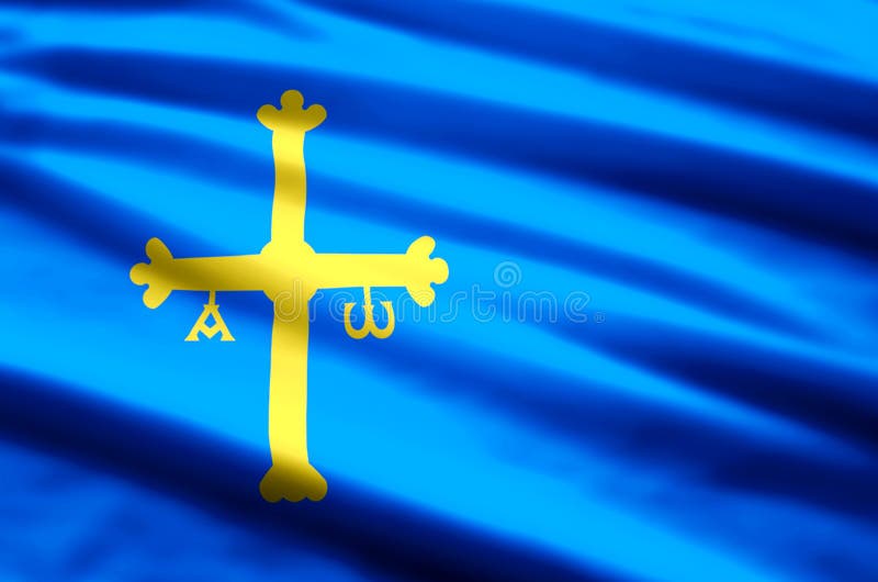 Ejemplo De La Bandera De Asturias Stock de ilustración - Ilustración de ...