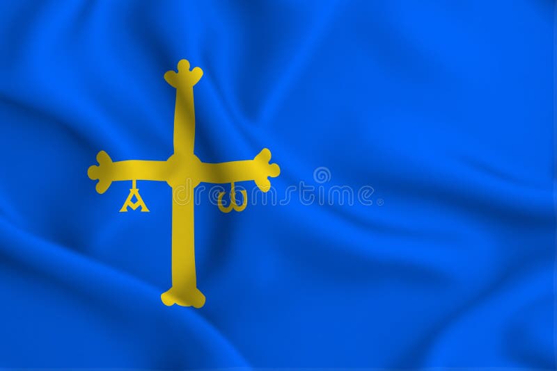 Ejemplo De La Bandera De Asturias Stock de ilustración - Ilustración de ...