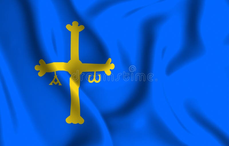 Ejemplo De La Bandera De Asturias Stock de ilustración - Ilustración de ...