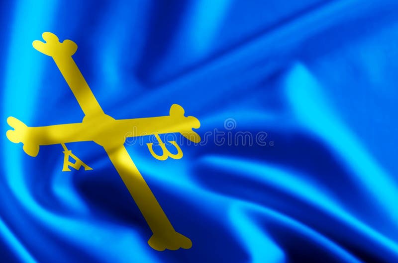 Ejemplo De La Bandera De Asturias Stock de ilustración - Ilustración de ...