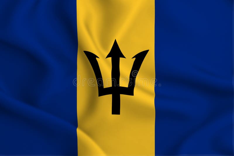 Ejemplo De La Bandera De Barbados Stock de ilustración - Ilustración de ...
