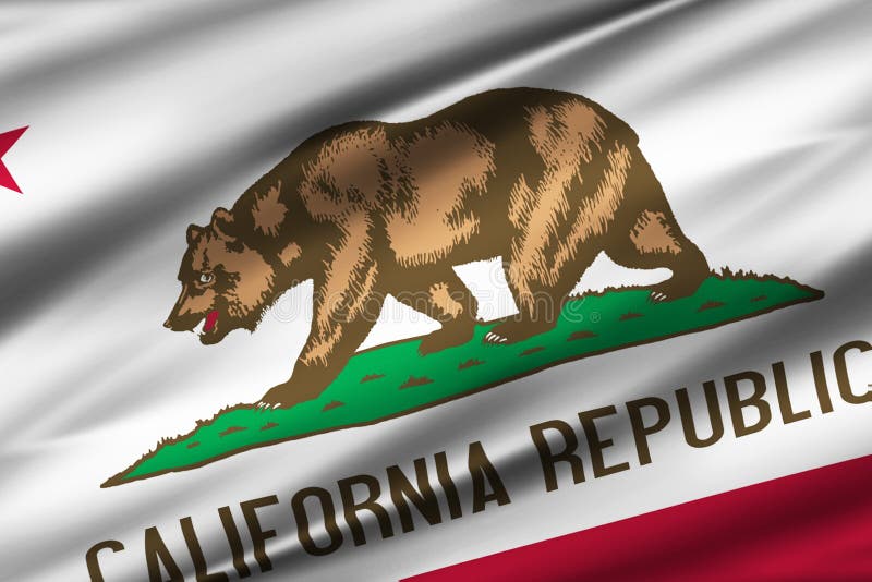 Ejemplo De La Bandera De California Stock de ilustración - Ilustración ...