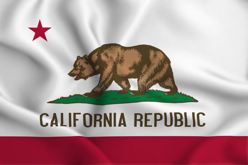 Ejemplo De La Bandera De California Stock de ilustración - Ilustración ...