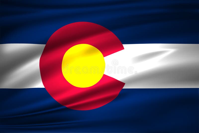 Ejemplo De La Bandera De Colorado Stock de ilustración - Ilustración de ...