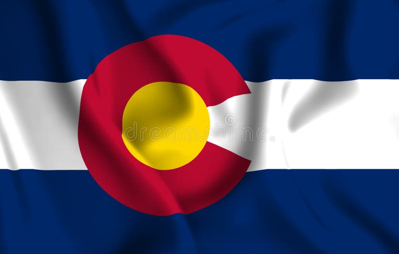 Ejemplo De La Bandera De Colorado Stock de ilustración - Ilustración de ...