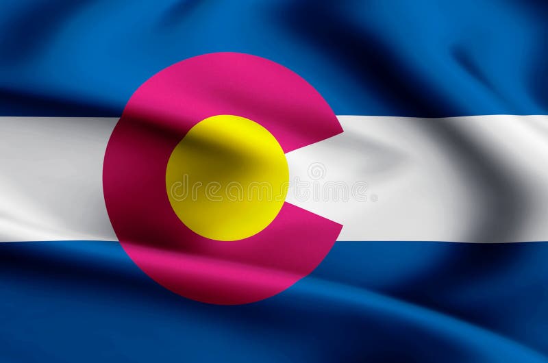 Ejemplo De La Bandera De Colorado Stock de ilustración - Ilustración de ...