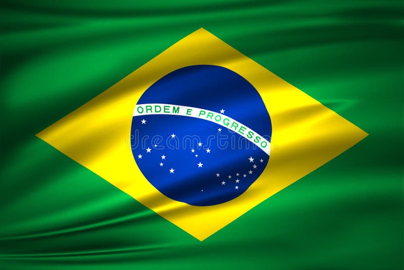 Ejemplo De La Bandera Del Brasil Stock de ilustración - Ilustración de ...