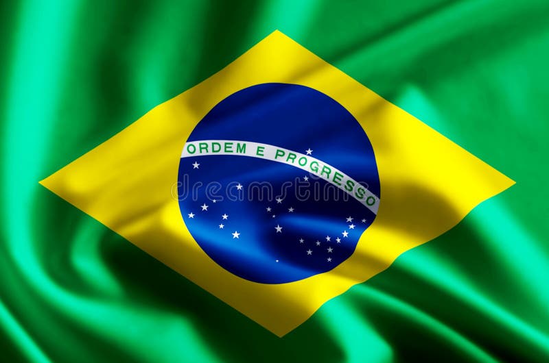 Ejemplo De La Bandera Del Brasil Stock de ilustración - Ilustración de ...