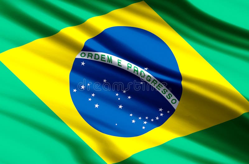 Ejemplo De La Bandera Del Brasil Stock de ilustración - Ilustración de ...