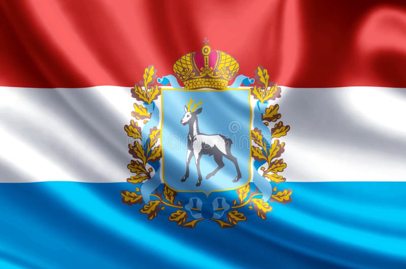 Ejemplo De La Bandera Del Samara Stock de ilustración - Ilustración de ...