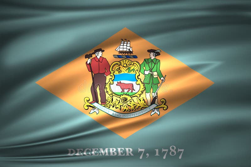 Ejemplo De La Bandera De Delaware Stock de ilustración - Ilustración de ...