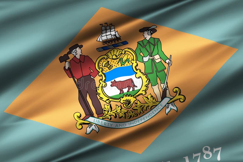 Ejemplo De La Bandera De Delaware Stock de ilustración - Ilustración de ...