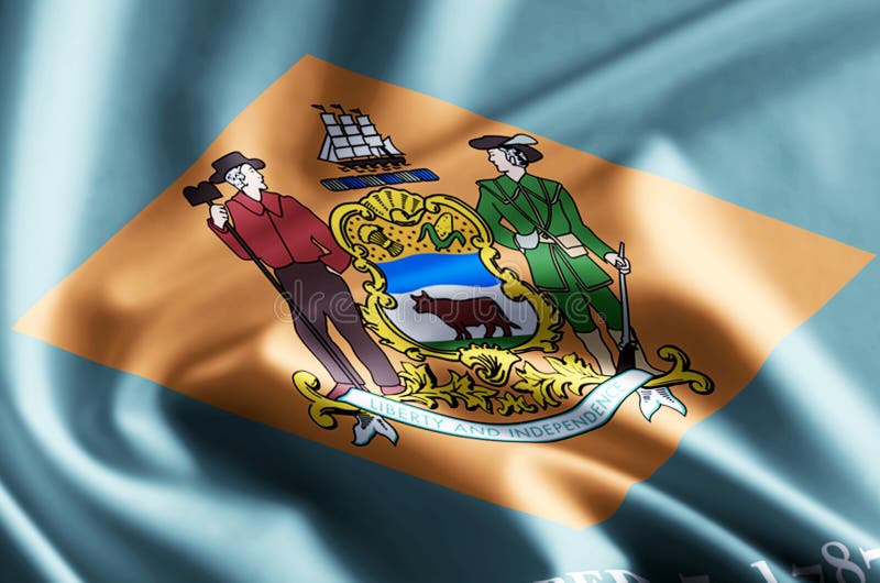Ejemplo De La Bandera De Delaware Stock de ilustración - Ilustración de ...